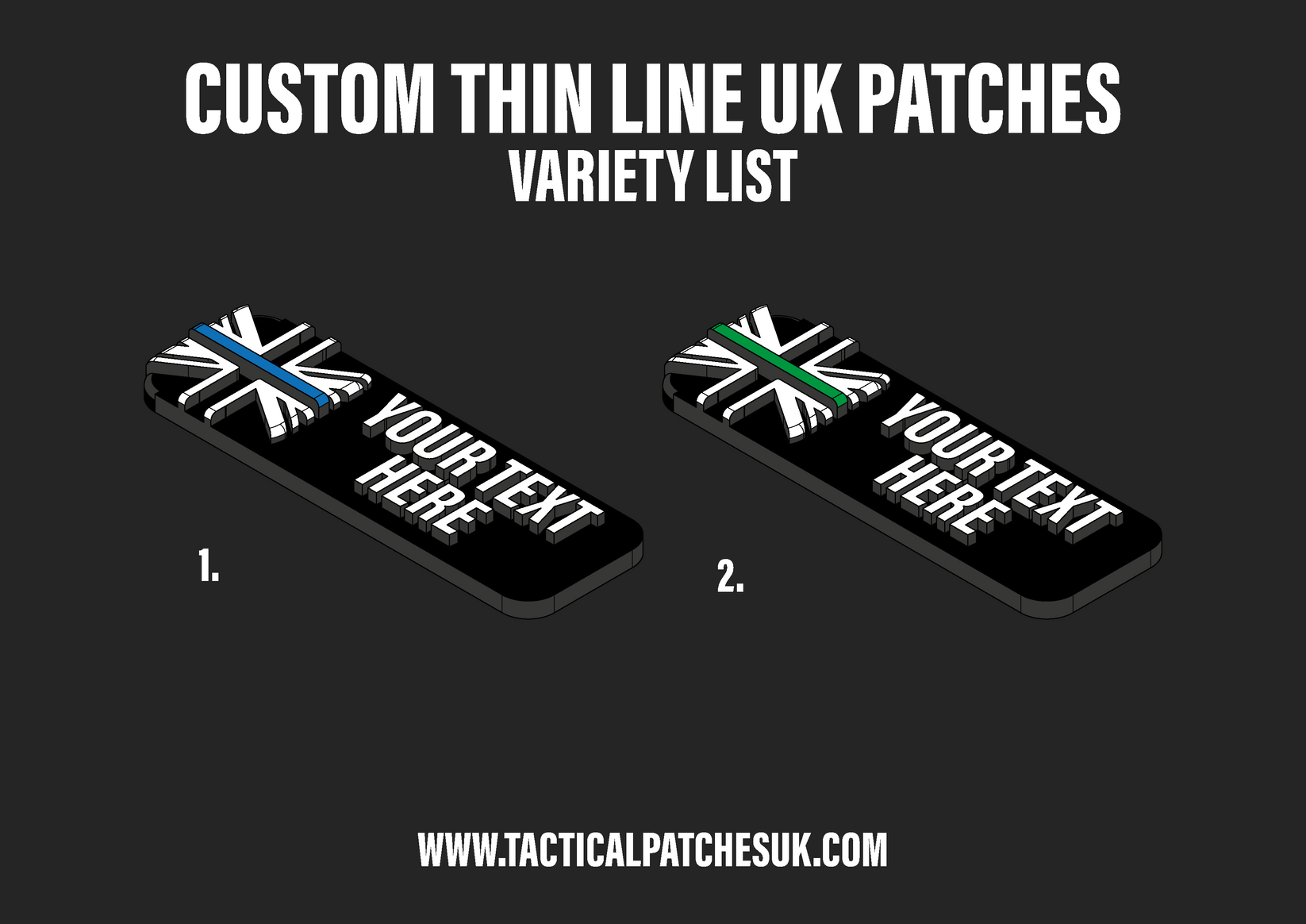 Custom Thin Line Velcro Patches - Emergency Services, Multiple Colours ...