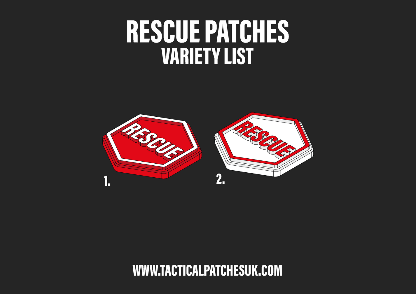 Rescue Hexagon Velcro Patches - Emergency Services - TacticalPatchesUK ...